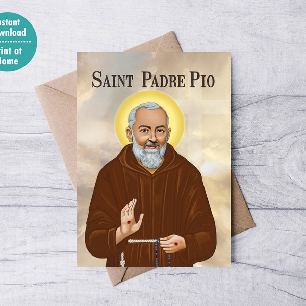 Padre Pio Prayer Cards - Etsy