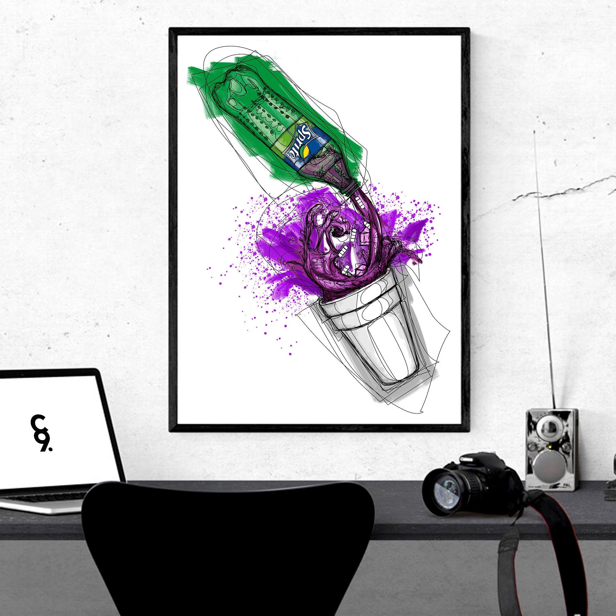 Framed Purple Drank/lean/ Dirty Sprite/xan's Signed - Etsy