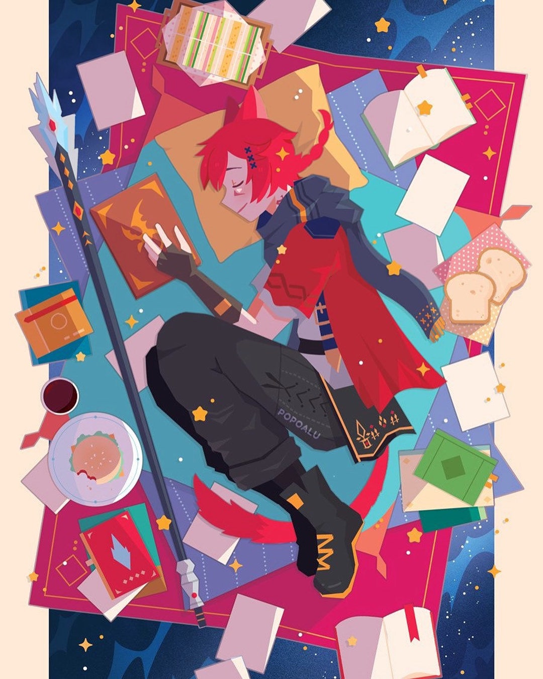 FFXIV Goodnite G'raha Artwork Print - Etsy