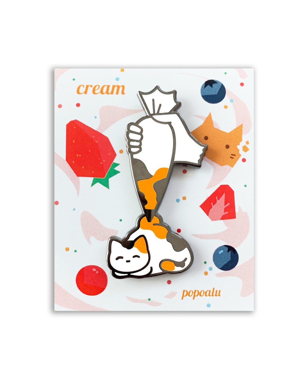 Cream Enamel Pin - Etsy