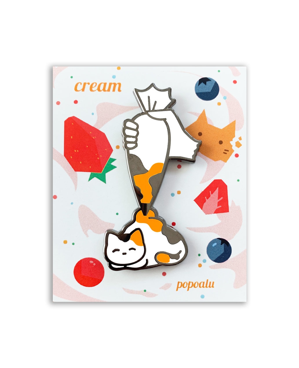 Cream Enamel Pin - Etsy