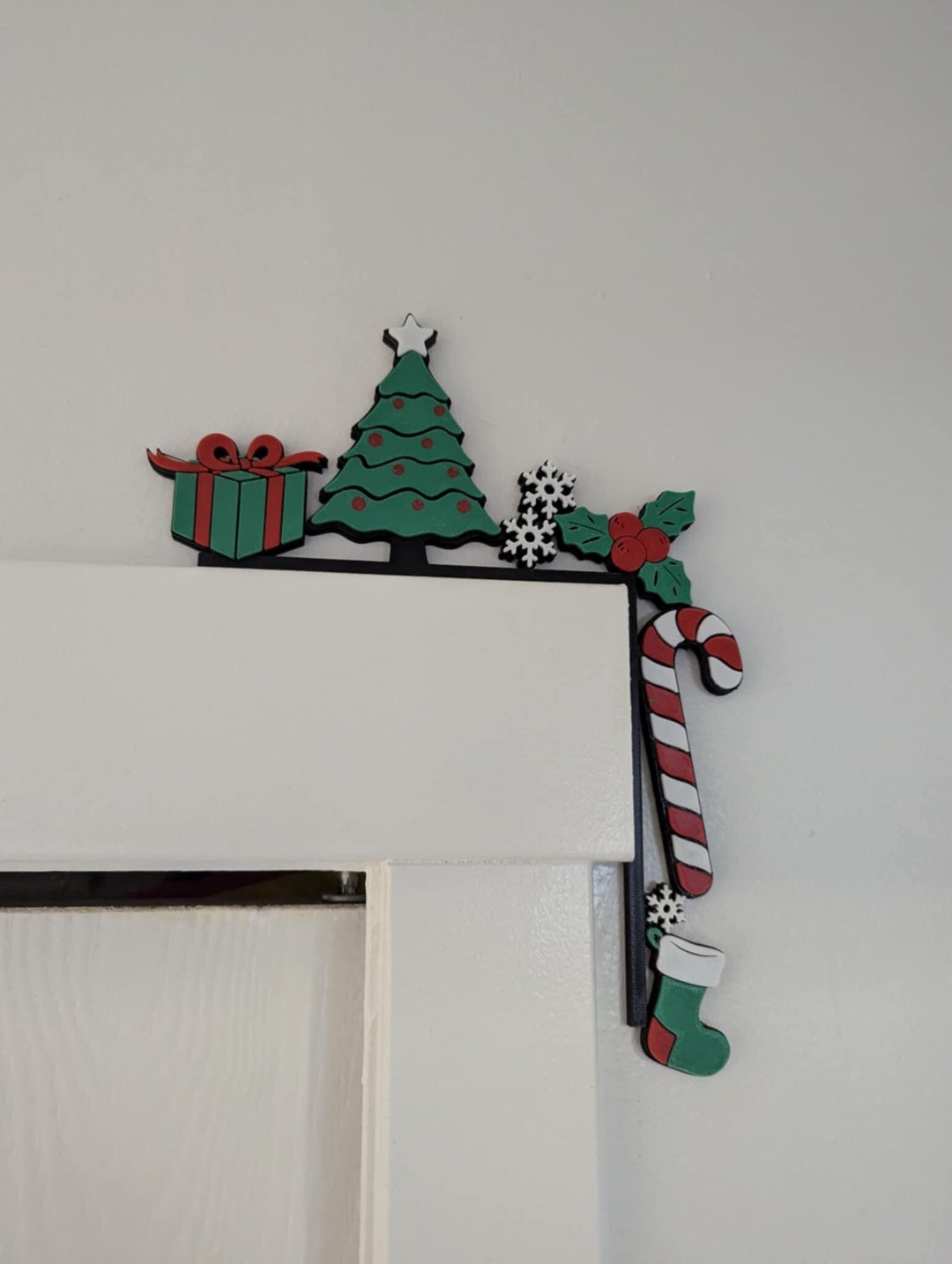 Christmas Door Corner Decor | Door Frame | Wall Art - Etsy