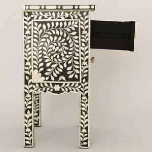 JAIPUR BONE INLAY Bedside Table Indian Intarsia Night Table - Etsy