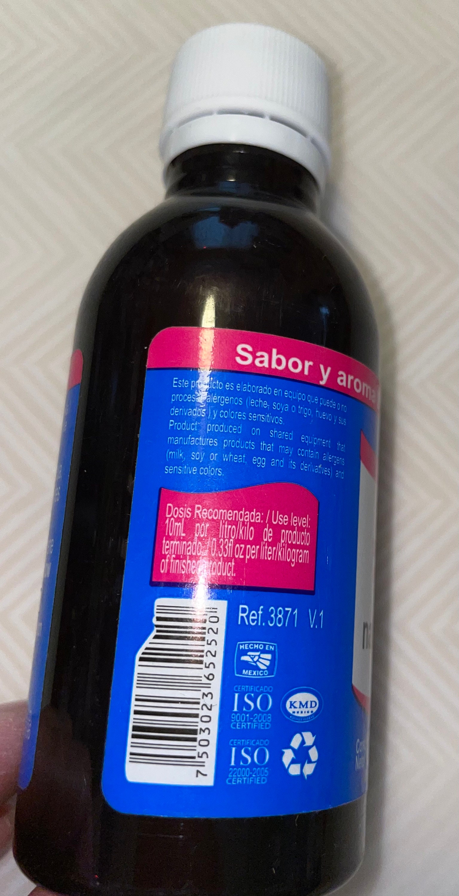 Esencia Saborizante Artificial/ Artificial Food Flavor. Sabor Nata ...