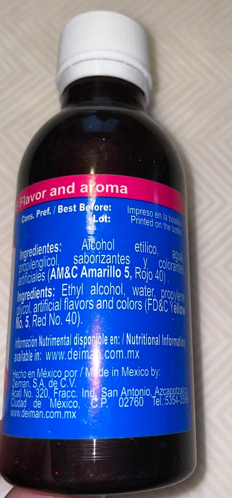 Esencia Saborizante Artificial/ Artificial Food Flavor. Sabor Nata ...