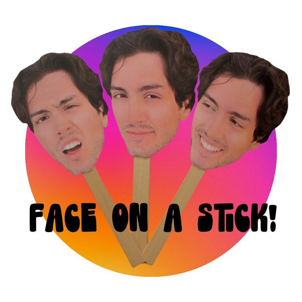 Face on a Stick - Etsy