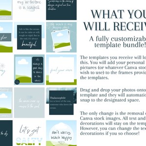 INSTAGRAM THEME: 30 Editable Ocean/beach Vibes Post & Story Template ...