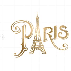 Gold Paris Eiffel Tower Png Downloads | Gold Foil Paris Eiffel Tower ...