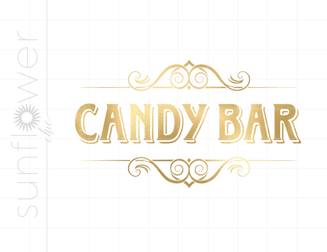 Gold Vintage Candy Bar Png Svg Downloads Gold Foil Candy Bar Sign ...