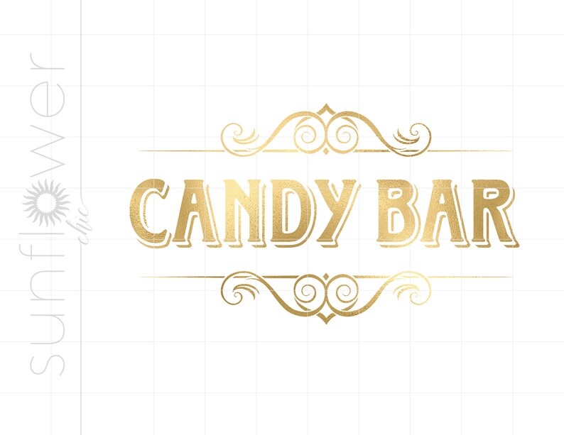 Gold Vintage Candy Bar Png Svg Downloads Gold Foil Candy Bar Sign ...