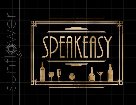 Gold Art Deco Speakeasy Png Svg Downloads Gold Foil - Etsy Denmark