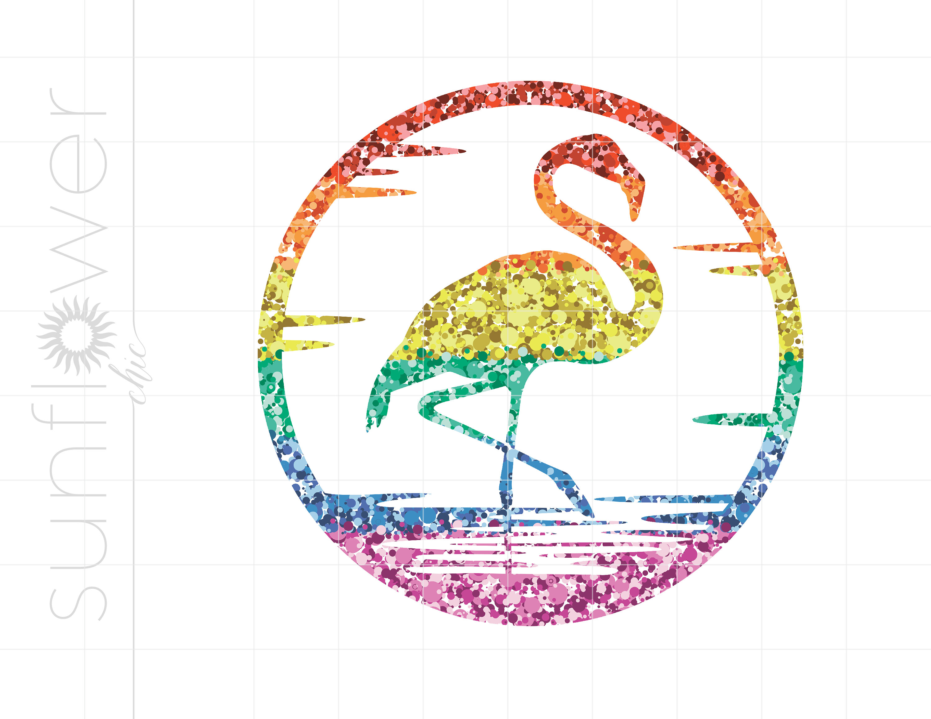 Rainbow Flamingo Print and Cut PNG Download | Rainbow Flamingo Design ...