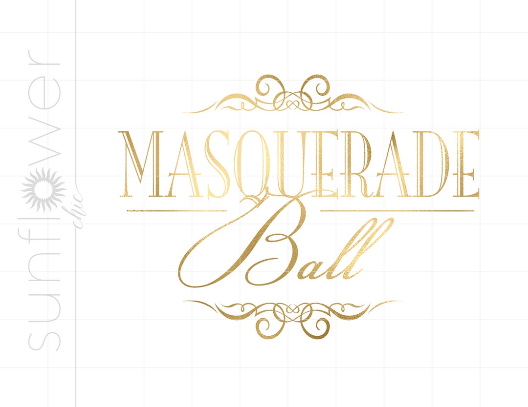 Gold Masquerade Ball Png Svg Downloads | Gold Foil Masquerade Party ...