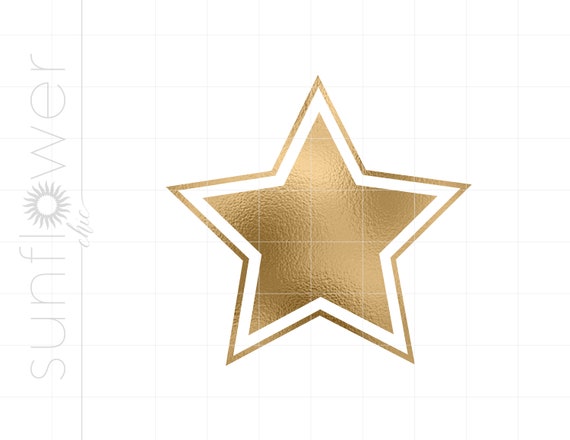 Gold Star Png Svg Downloads Gold Foil Star Cricut Cut Files | Etsy