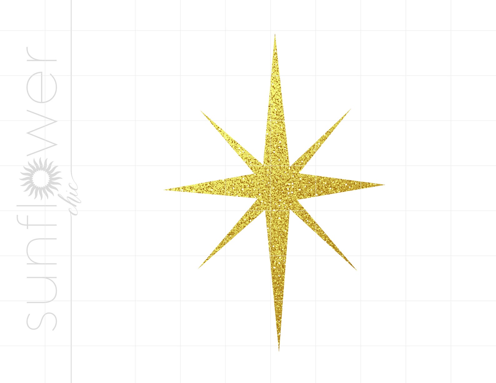 Gold Starburst Print and Cut PNG Download | Gold Glitter Star ...
