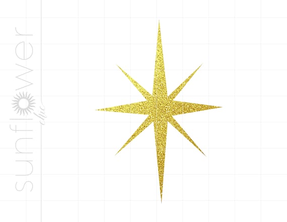 Gold Starburst Print and Cut PNG Download Gold Glitter Star | Etsy