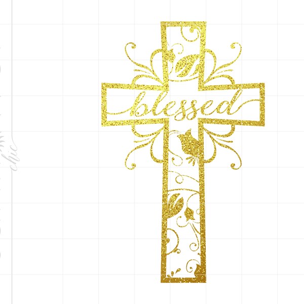 Glitter Cross Clip Art - Etsy