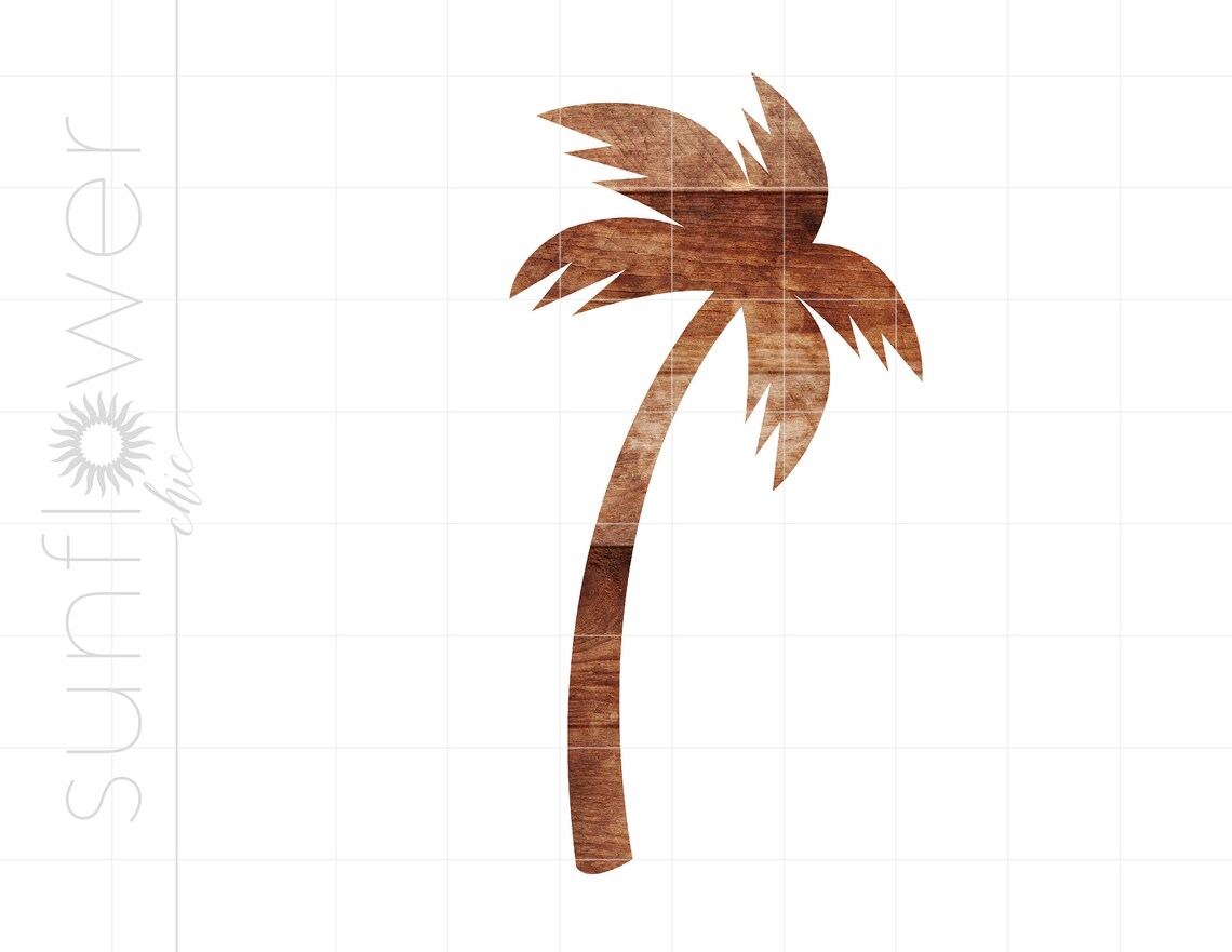 Rustic Palm Tree Print and Cut PNG Download Rustic Wood Palm - Etsy