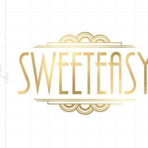 Gold Art Deco Sweeteasy Png Svg Downloads Gold Foil Gatsby Sweeteasy ...