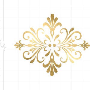 Gold Filigree Png Downloads | Gold Foil Filigree Cricut Cut Files ...