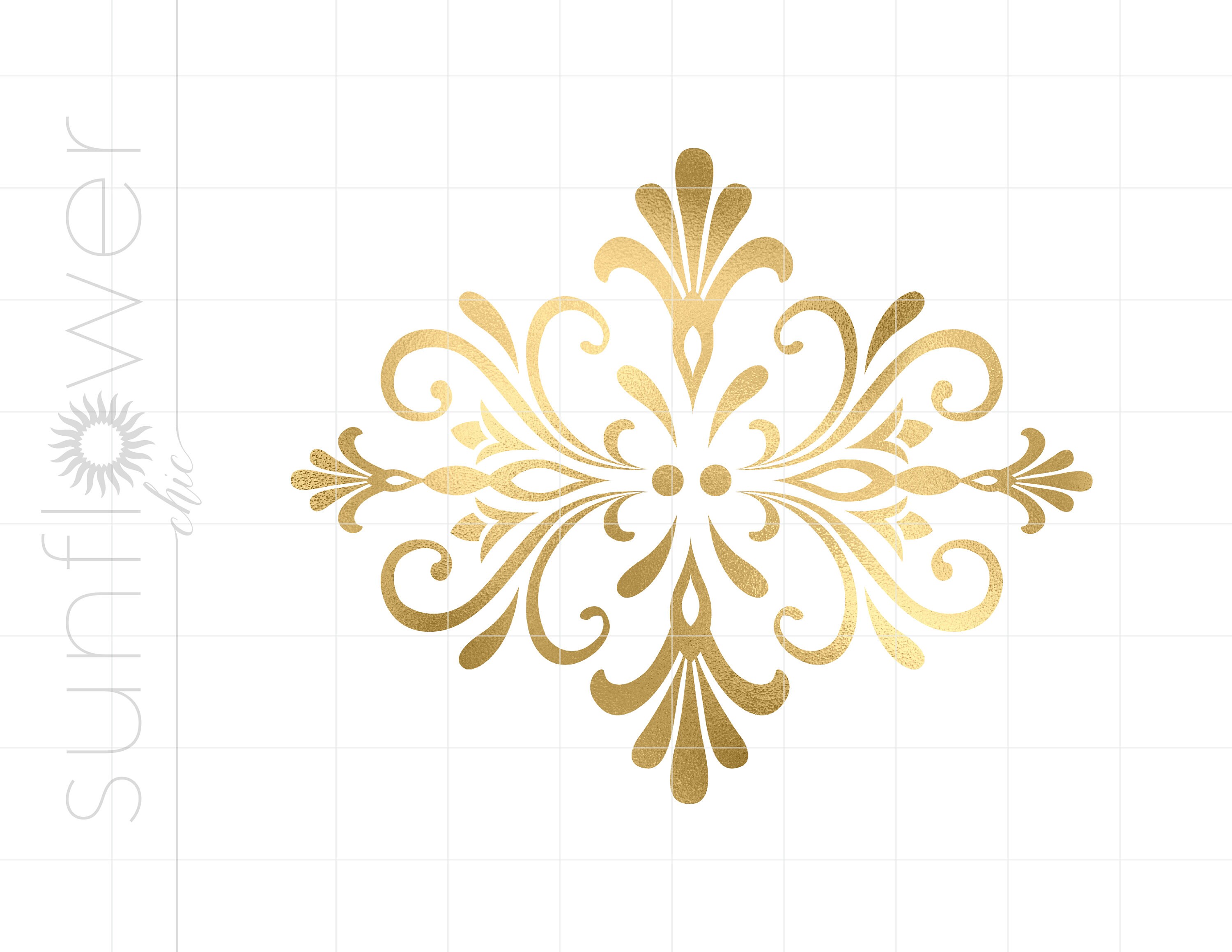 Gold Filigree Png Downloads | Gold Foil Filigree Cricut Cut Files ...