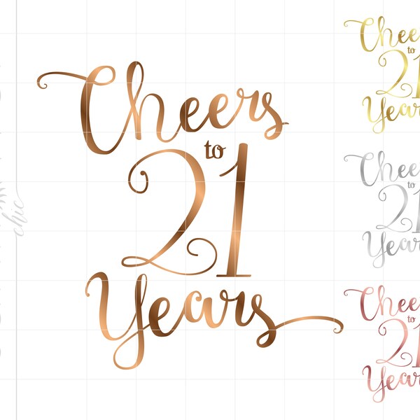 Cheers to 21 Years - Etsy