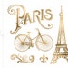 Gold Vintage Paris Png Svg Downloads | Gold Foil Paris Cricut Cut Files ...