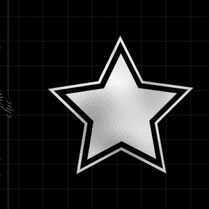 Silver Star Png Svg Downloads | Silver Foil Star Cricut Cut Files ...