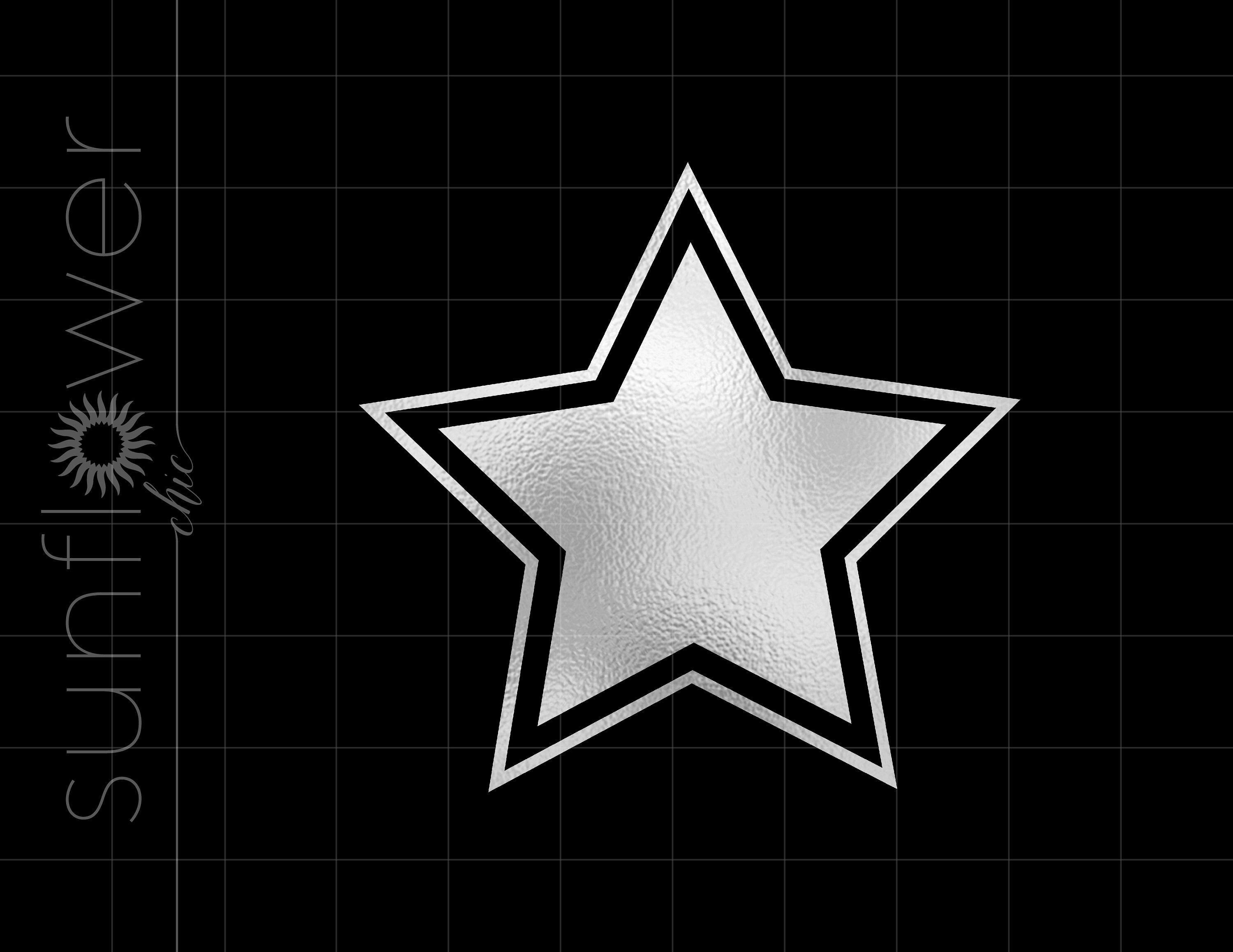 Silver Star Png Svg Downloads Silver Foil Star Cricut Cut Files ...