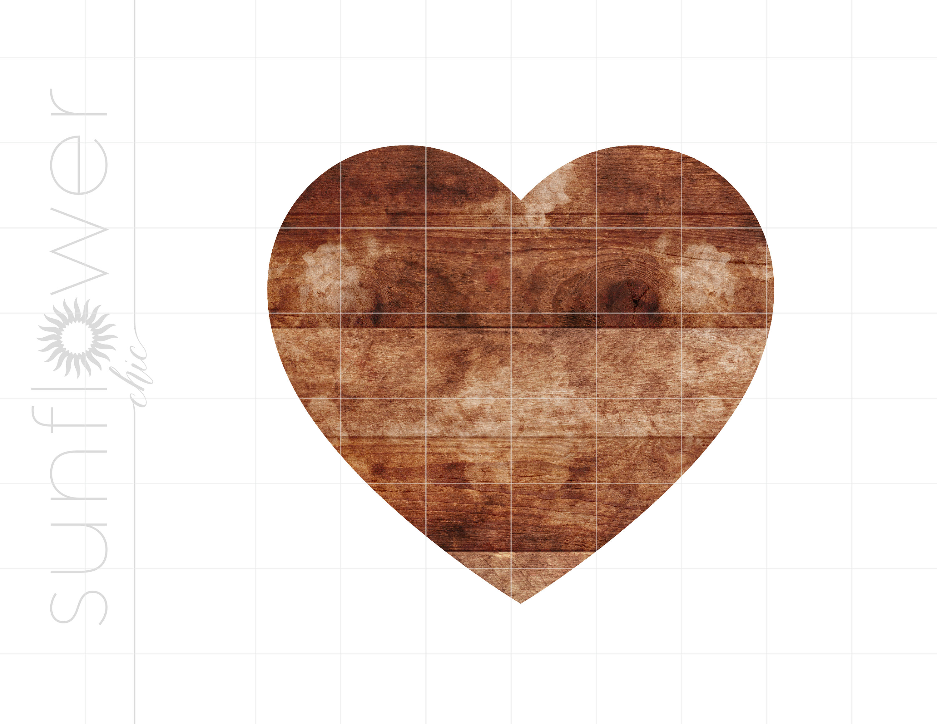 Rustic Wood Heart Clipart