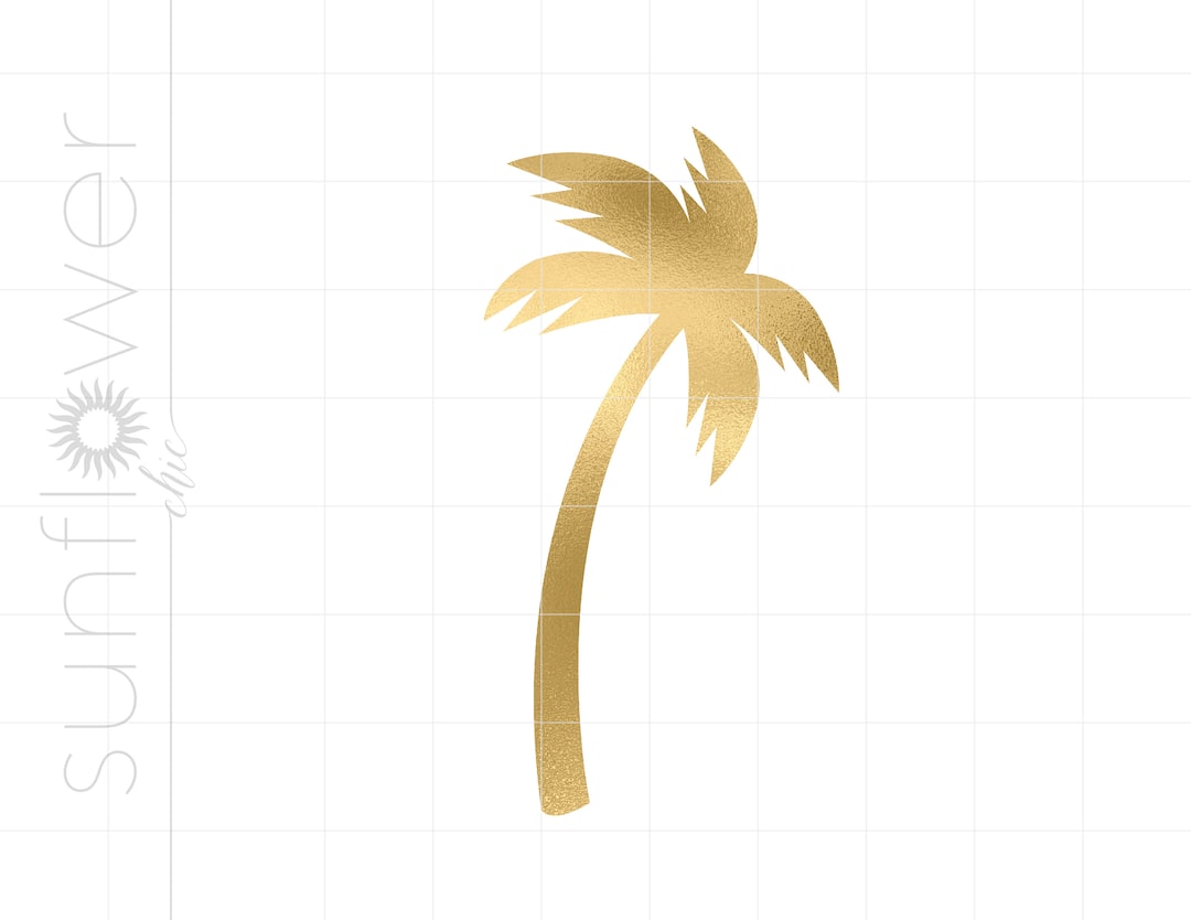 Gold Palm Tree Png Downloads | Gold Foil Palm Tree Clip Art Cricut Cut ...