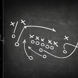 Football Play PNG Download Chalkboard White Football Playbook Art ...