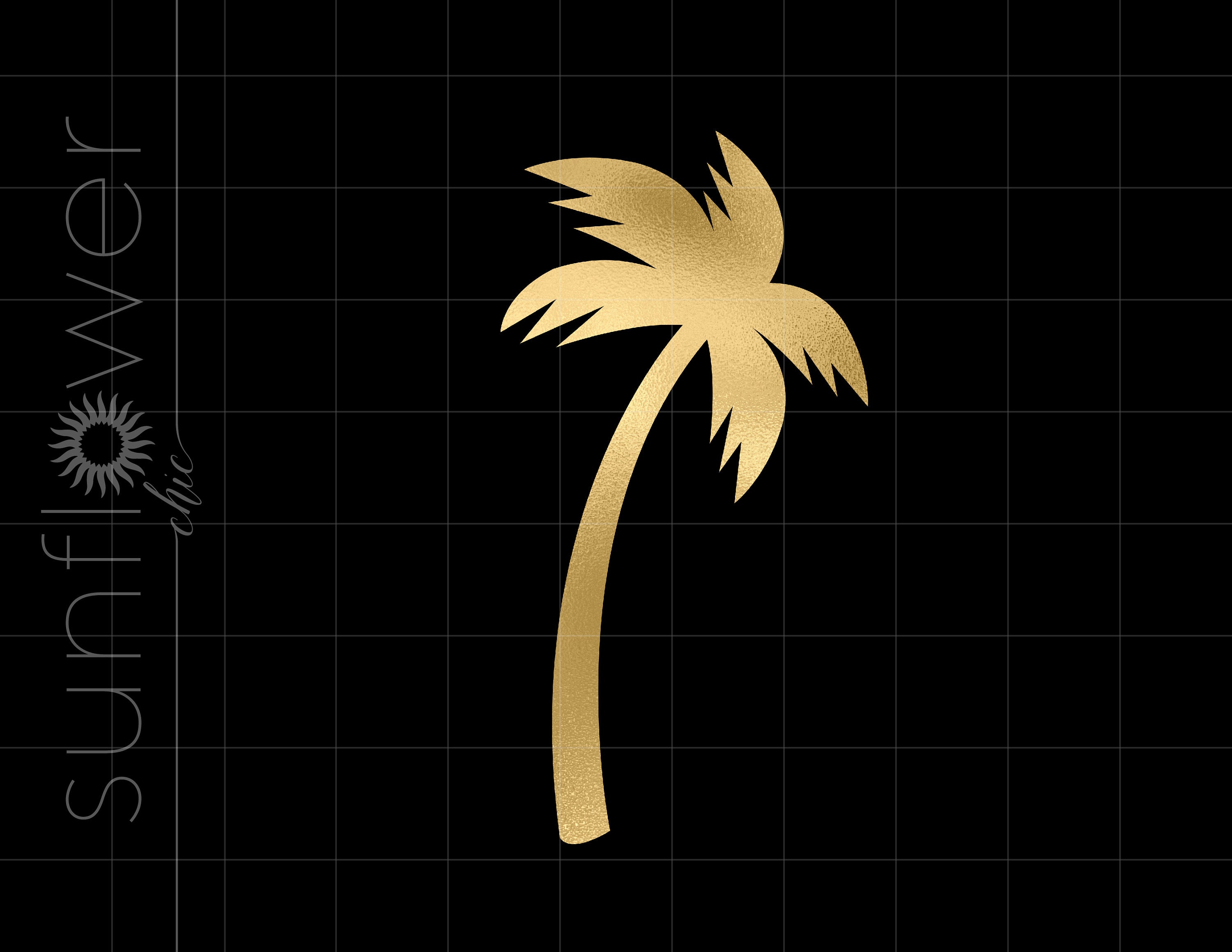Gold Palm Tree Png Downloads | Gold Foil Palm Tree Clip Art Cricut Cut ...