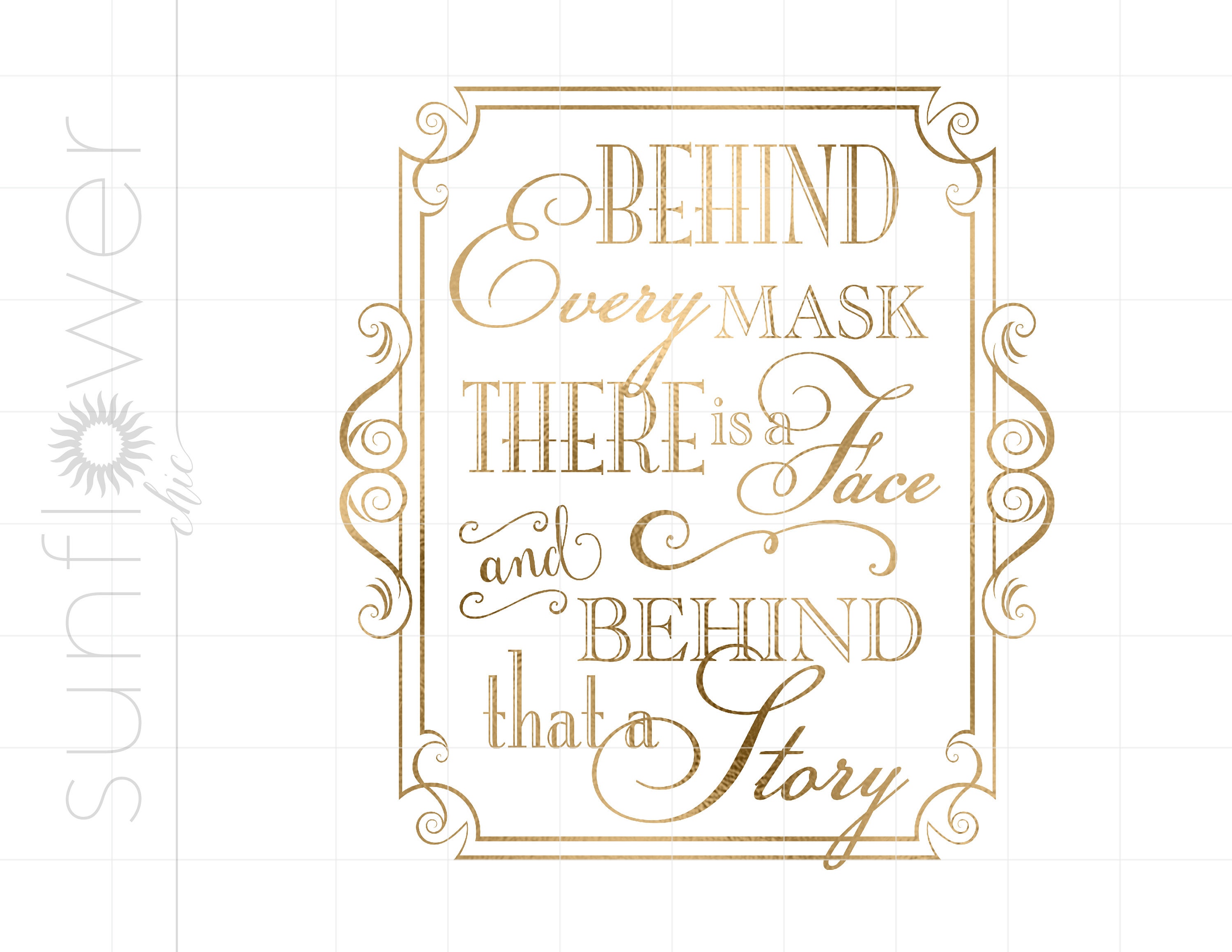 Masquerade Party Png Downloads | Gold Foil Mask Quote Art Cricut Cut ...