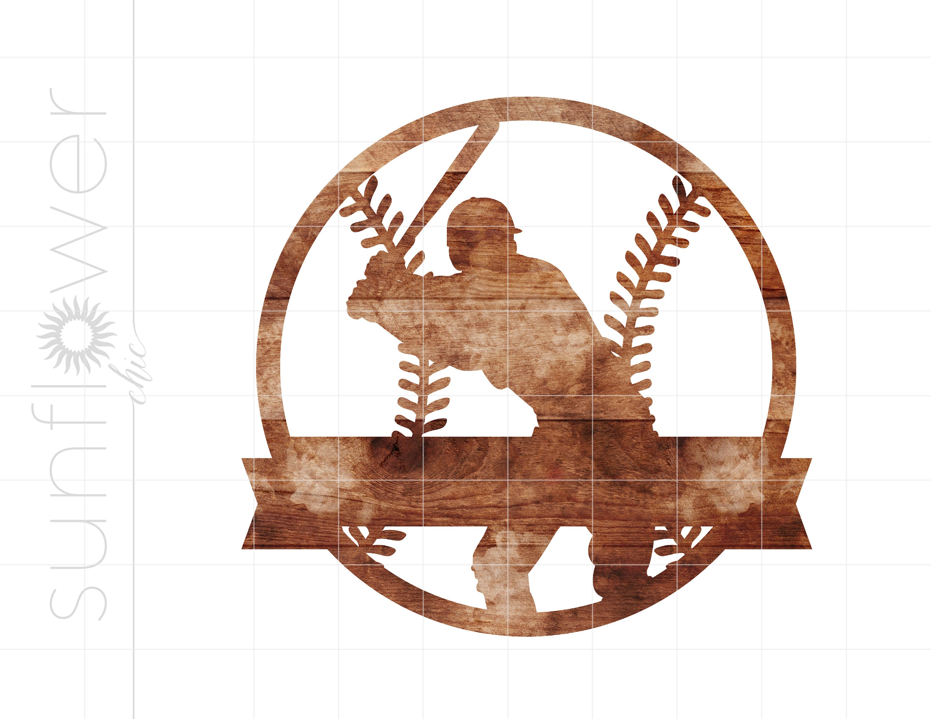 Rustic Baseball Print and Cut PNG Download Vintage Baseball - Etsy