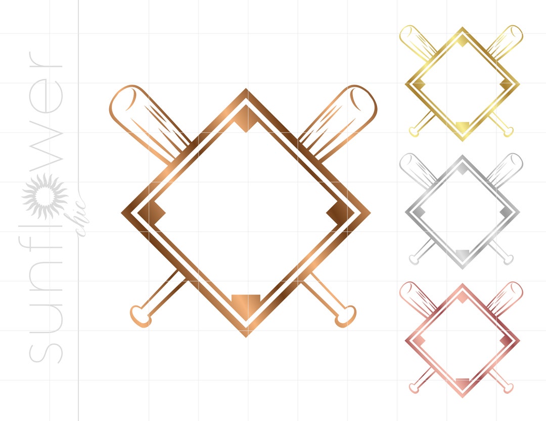 Gold Baseball Diamond Png Svg Dxf Jpg Pdf Downloads | Gold Silver Rose ...
