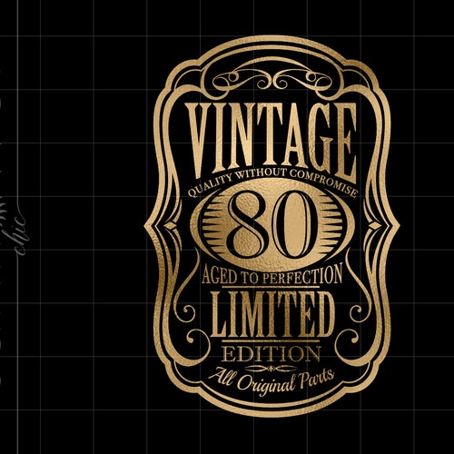 80th Birthday SVG Download Vintage 80 Mostly Original Parts - Etsy