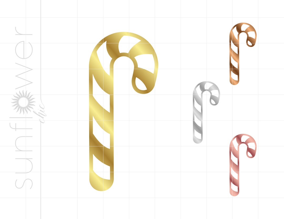 Gold Candy Cane Png Svg Dxf Jpg Pdf Downloads Gold Silver Rose Gold ...