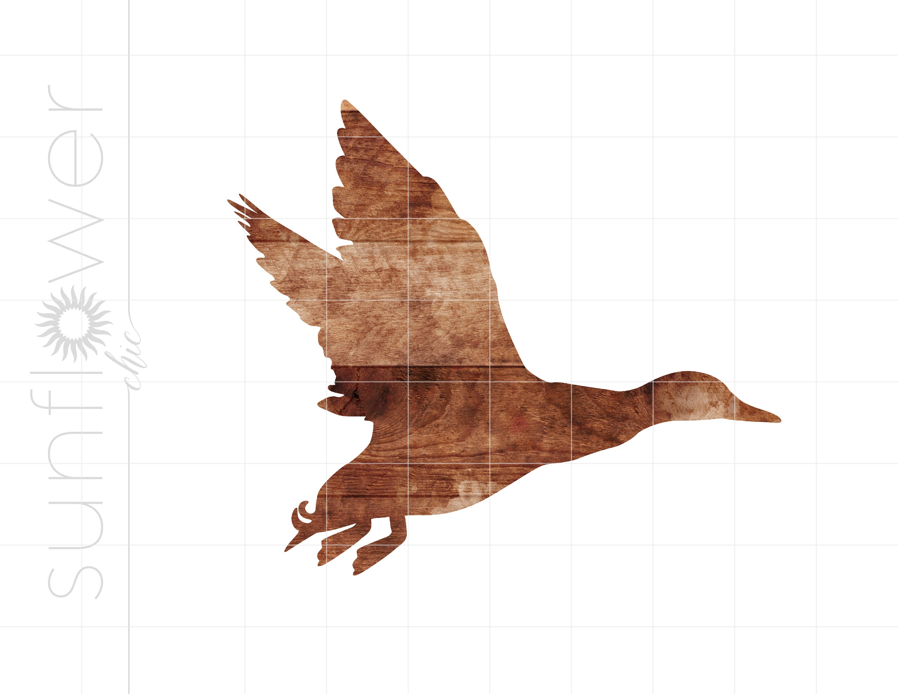 Rustic Duck Print and Cut PNG Download Rustic Wood Duck - Etsy