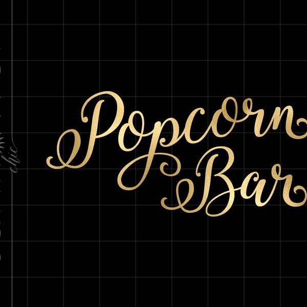 Script Popcorn Bar Sign - Etsy