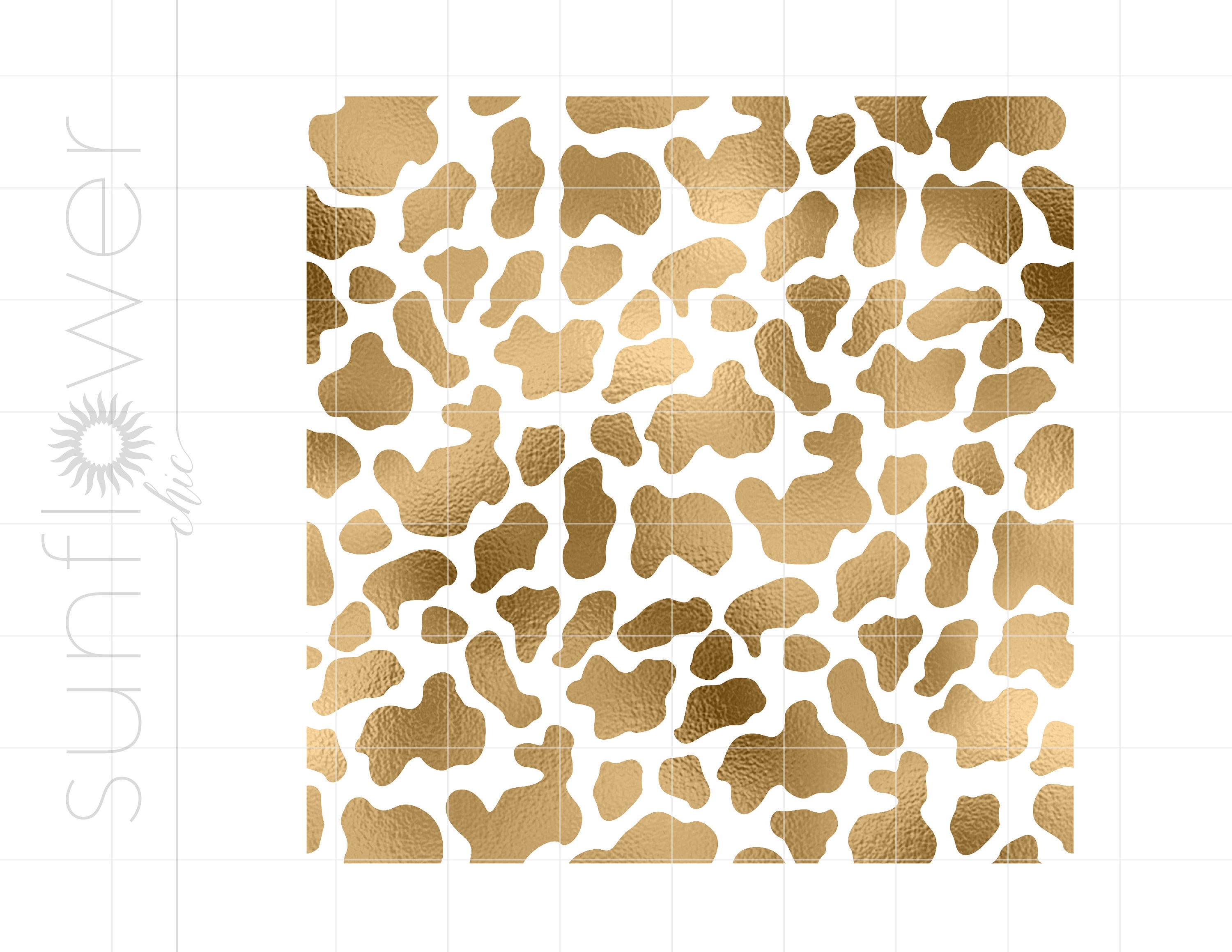 Gold Foil Cow Print Png Svg Download | Gold Seamless Cow Print Cricut ...