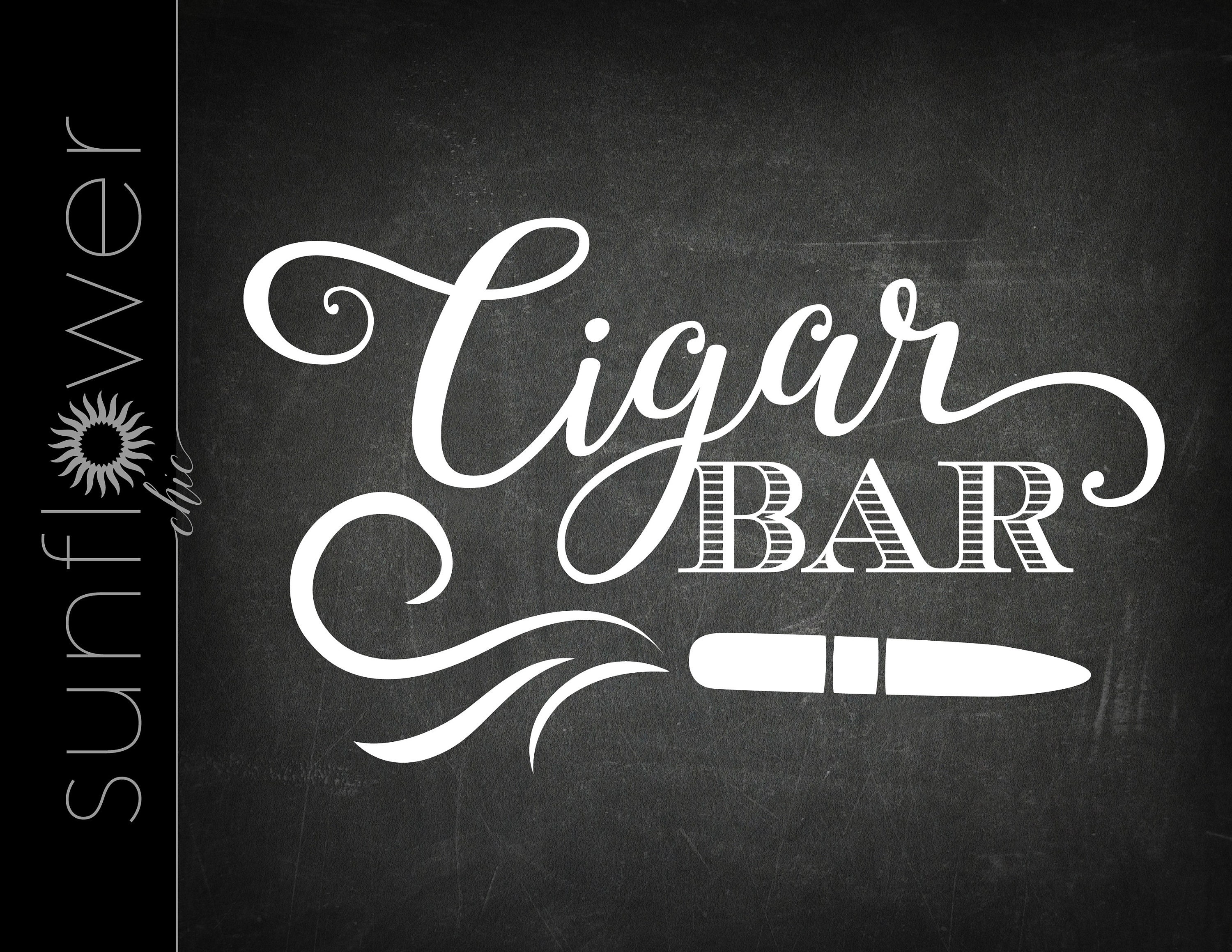 Cigar Bar PNG Download Chalkboard White Cigar Bar Art Design Cricut ...