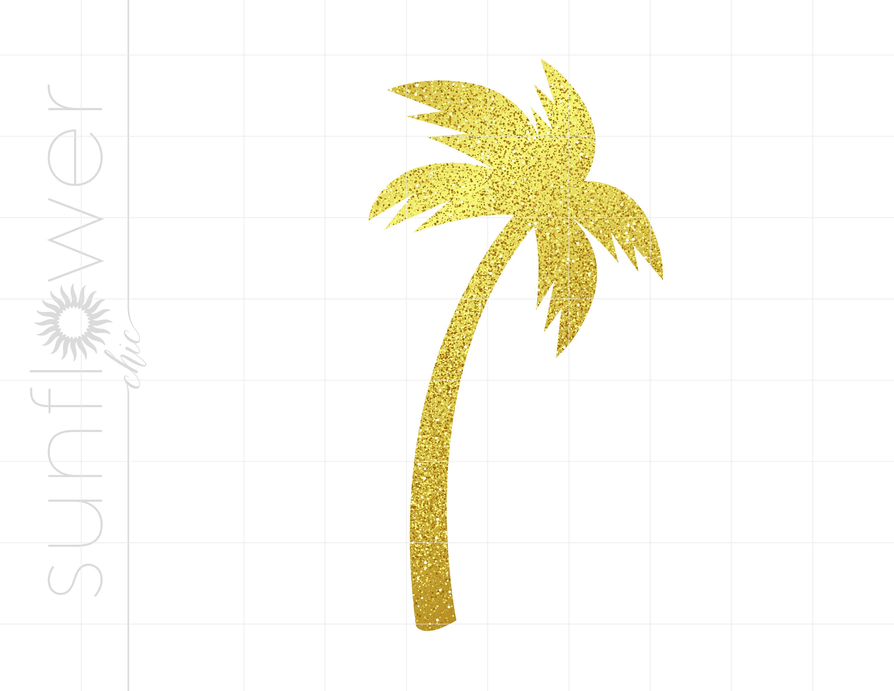 Gold Palm Tree Print and Cut PNG Download | Gold Glitter Palm Tree ...