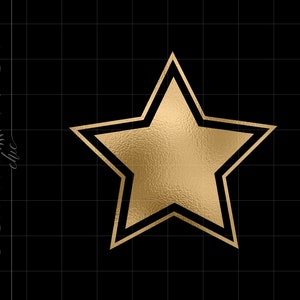 Gold Star Png Svg Downloads | Gold Foil Star Cricut Cut Files Download ...