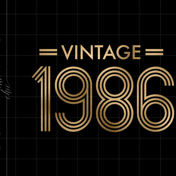 Vintage 1986 Svg - Etsy