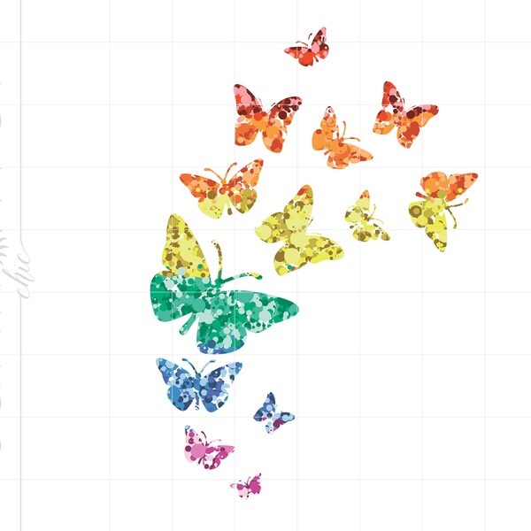 Floating Butterflies Svg - Etsy