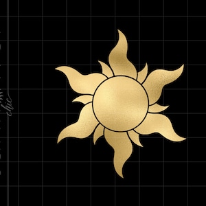 Gold Sun Png Downloads | Gold Foil Sun Cricut Cut Files Download | Gold ...