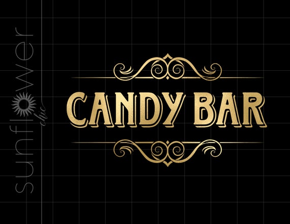 Gold Vintage Candy Bar Png Svg Downloads Gold Foil Candy Bar - Etsy