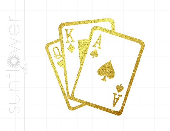 Gold Playing Cards Print and Cut PNG Download Gold Glitter - Etsy