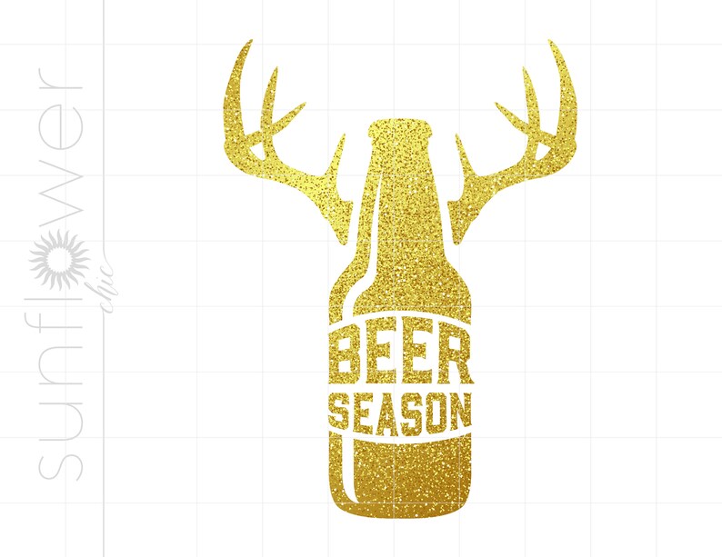 Gold Beer Season Print and Cut PNG Download Gold Glitter Beer Season Sublimation Design Cricut ...